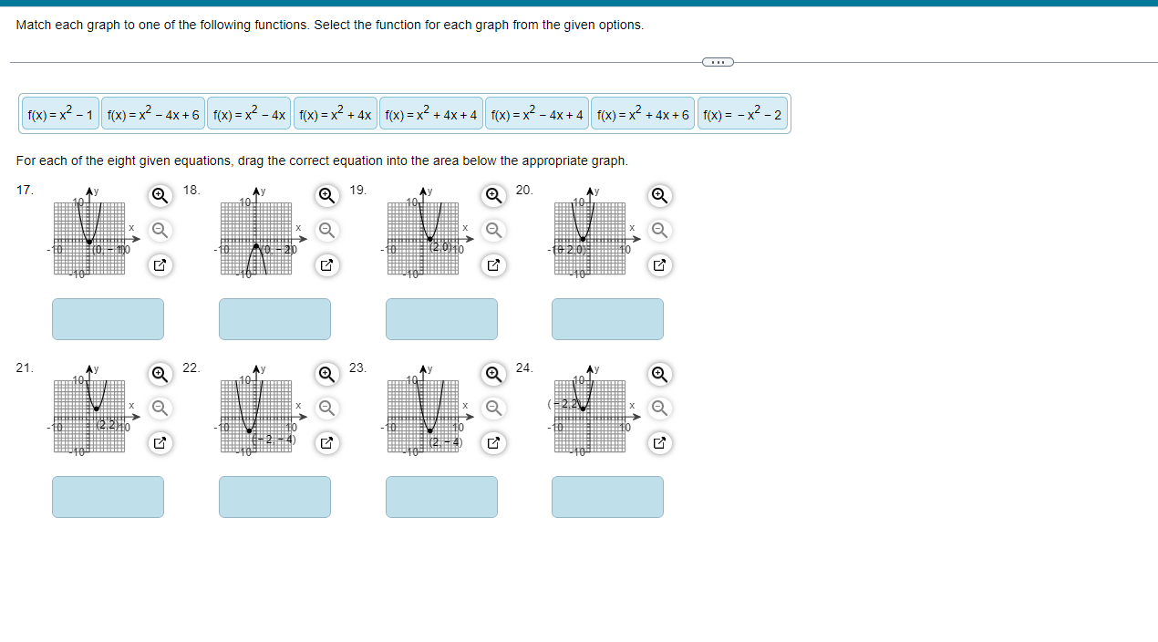 Match Each Graph To One Of The Following Functions 