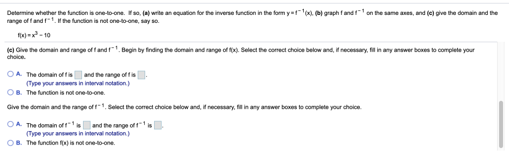 Solved Determine whether the function is one-to-one. If so, | Chegg.com