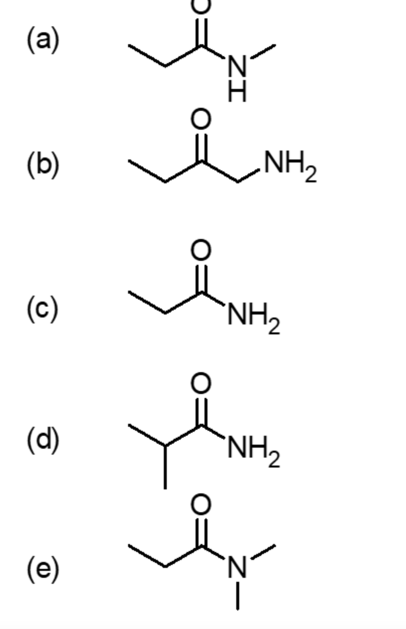 Solved 21.1 Draw the structure. N-methylpropanamide(a) (b) | Chegg.com