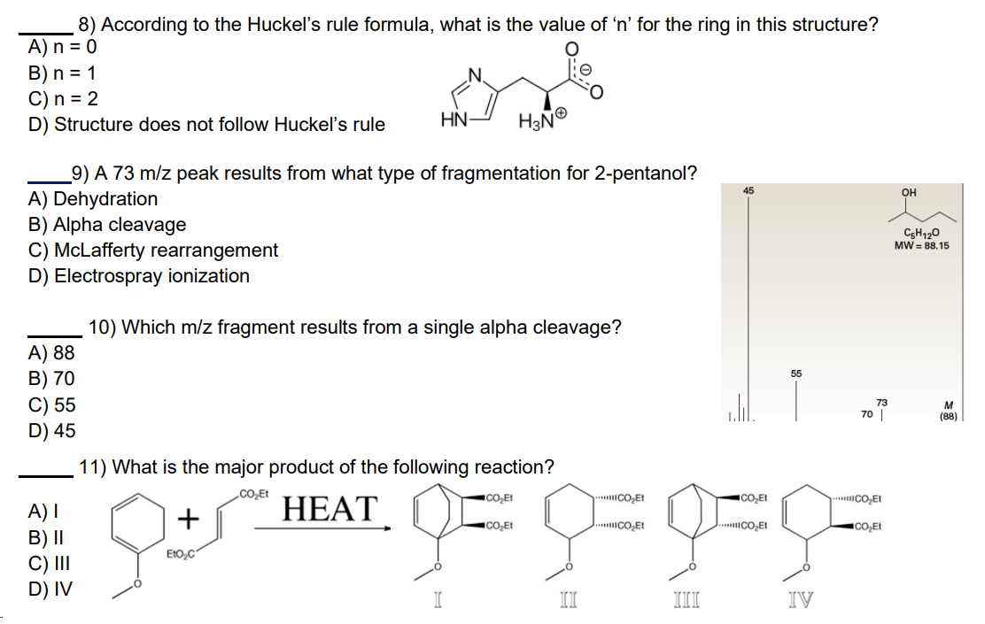Solved 8) According to the Huckel's rule formula, what is | Chegg.com