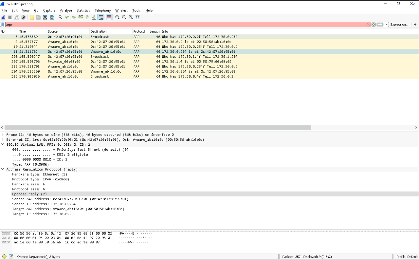 Solved o X X- Expression.. + sw1-eth0.pcapng Eile Edit View | Chegg.com