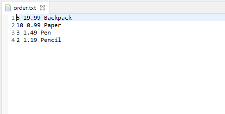 Solved * order.txt Invoice.java X 10 import | Chegg.com