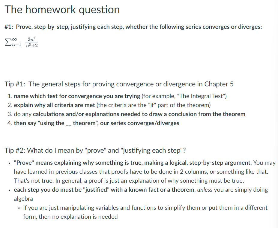 Solved Justify each step by explaining whether the series | Chegg.com