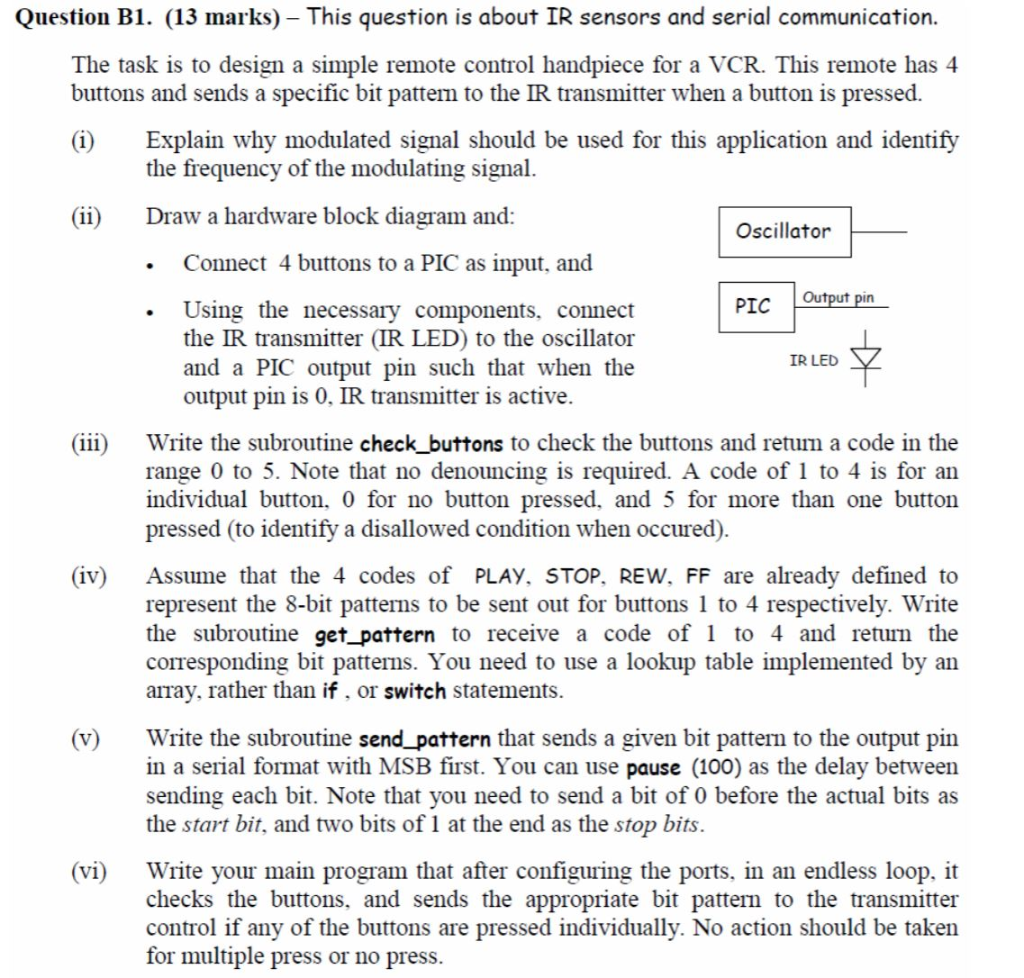 Question B1. (13 marks) - This question is about IR | Chegg.com