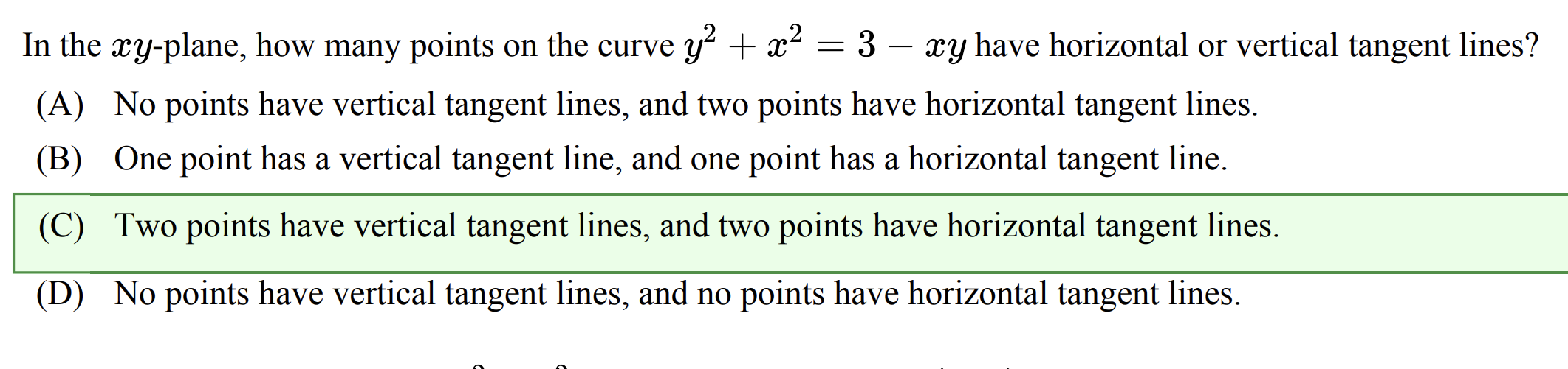 Solved In the xy-plane, how many points on the curve | Chegg.com