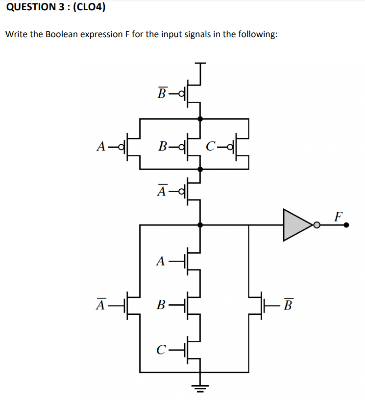 Solved Write the Boolean expression F for the input signals | Chegg.com