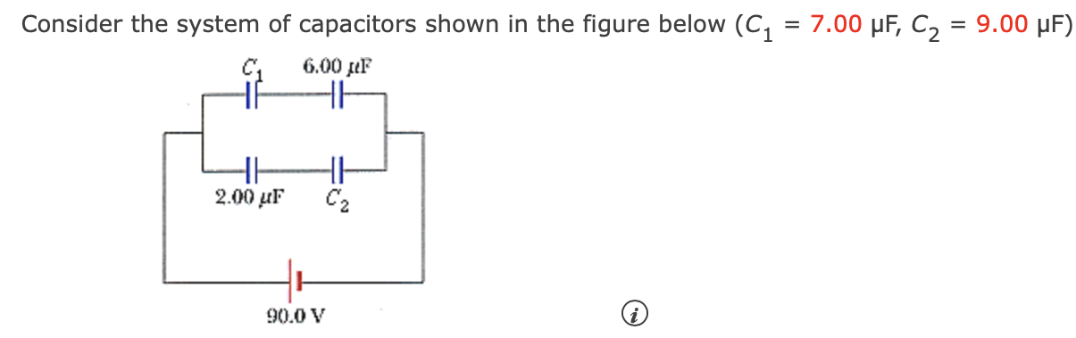 Solved a) Find the equivalent capacitance of the system. | Chegg.com