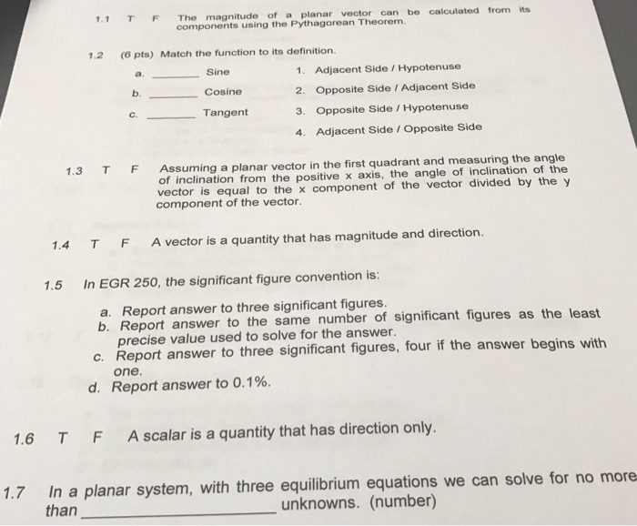 Solved Statics and strengths of materials. True false, | Chegg.com