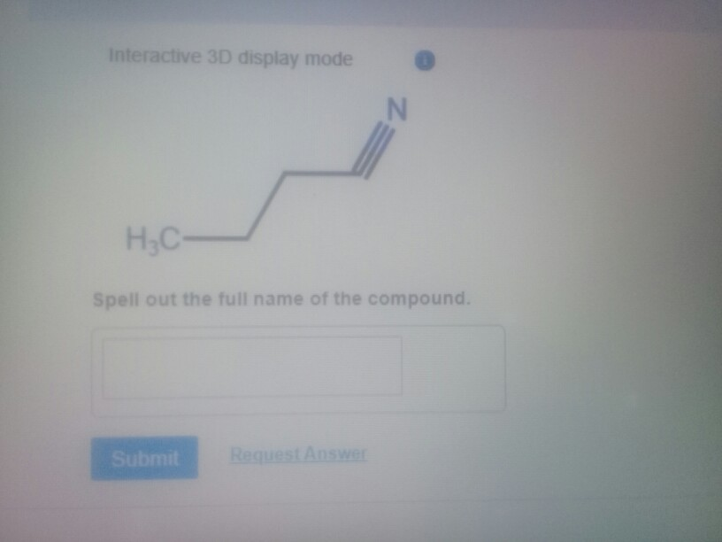Solved Interactive 3D display mode HC Spell out the full | Chegg.com