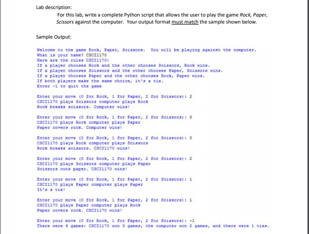 Solved Lab description: For this lab, write a complete | Chegg.com