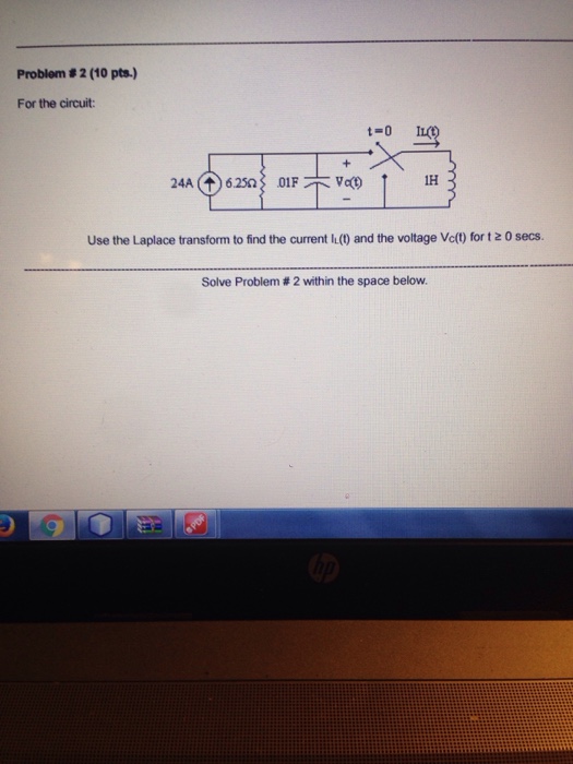 Solved Use the Laplace transform to find current IL(t) and | Chegg.com