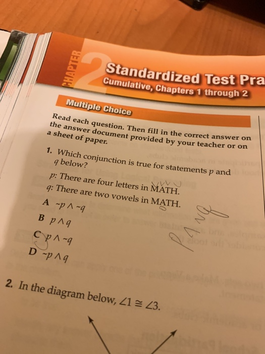 Solved Standardized Test Pra Cumulative, Chapters 1 through | Chegg.com