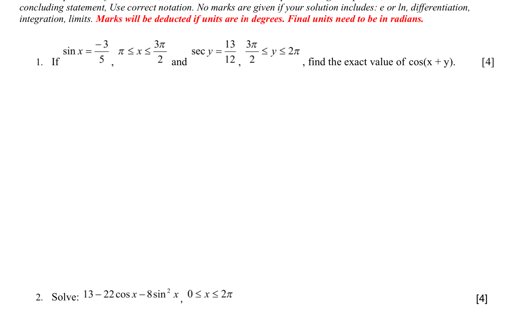 Solved concluding statement, Use correct notation. No marks | Chegg.com