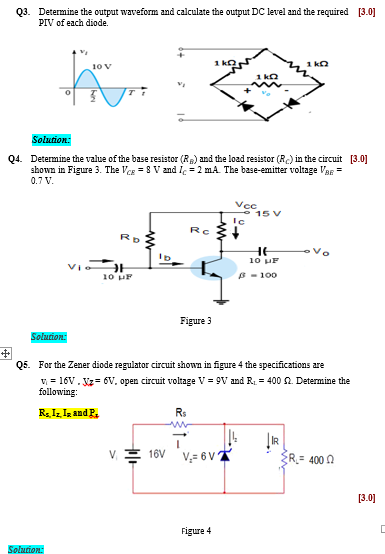 Solved Q3. Determine the output waveform and calculate the | Chegg.com