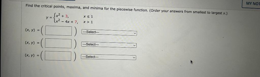 Solved Find the critical points, maxima, and minima for the | Chegg.com