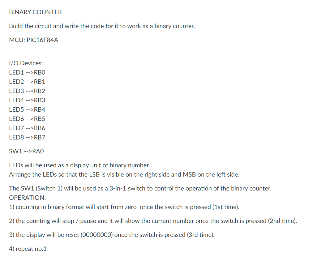 Solved Using mikroC for the code which will be uploaded on a | Chegg.com