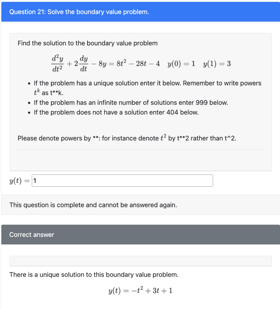Solved Question 21: Solve the boundary value problem. Find | Chegg.com