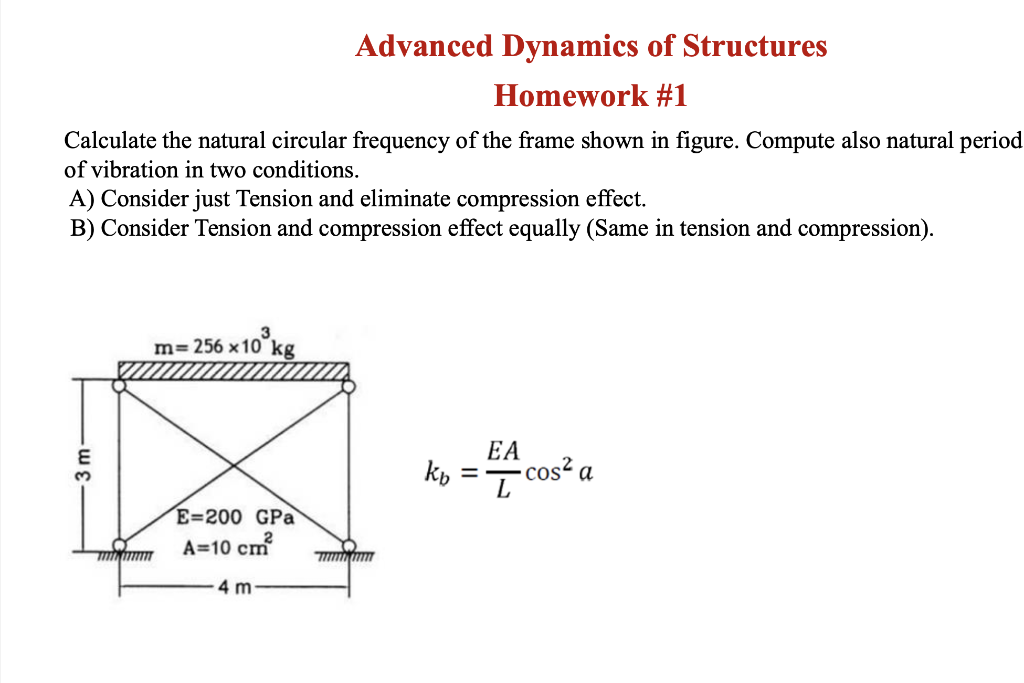 Solved Homework \#1 Calculate the natural circular frequency | Chegg.com