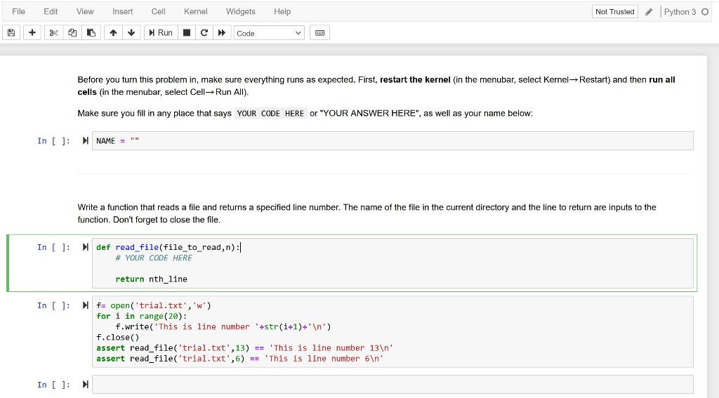 Solved Need help find nth line in a file Prompt: Write a | Chegg.com