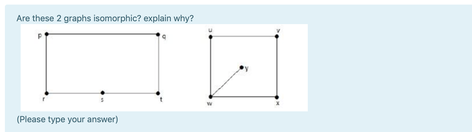 Solved Are these 2 graphs isomorphic? explain why? (Please | Chegg.com