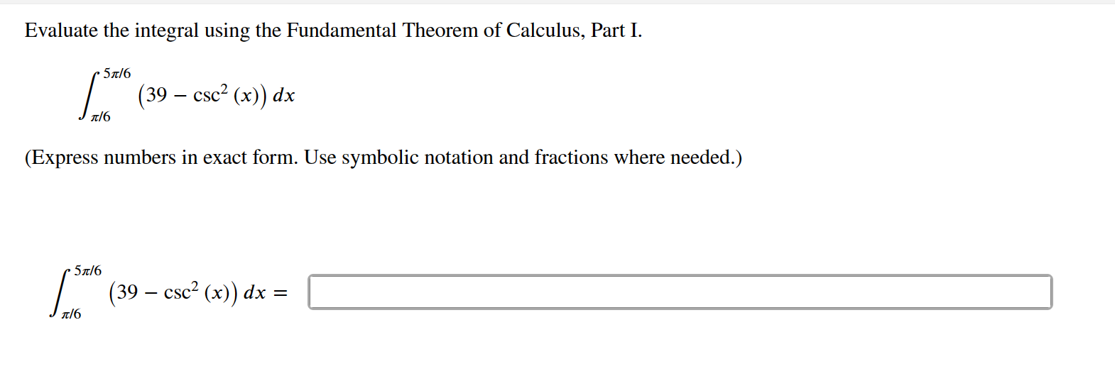 Solved Evaluate the integral using the Fundamental Theorem | Chegg.com