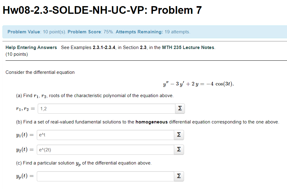 Solved Hw08-2.3-SOLDE-NH-UC-VP: Problem 7 Problem Value: 10 | Chegg.com