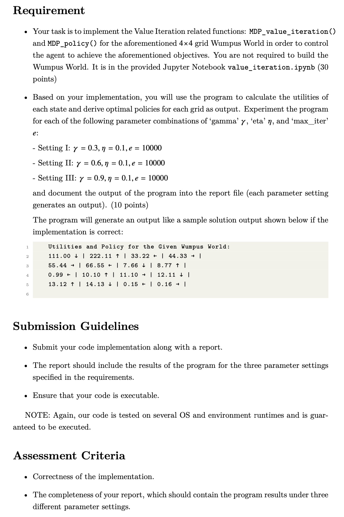 Solved 5 Problem 3: Value Iteration in the Wumpus World | Chegg.com