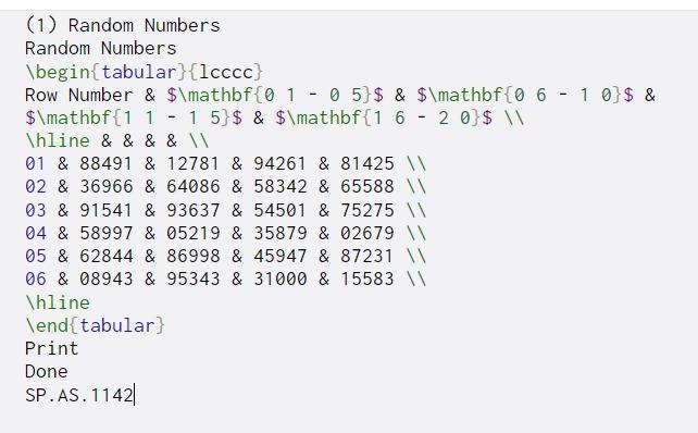 Solved - (1) Random Numbers Random Numbers | Chegg.com