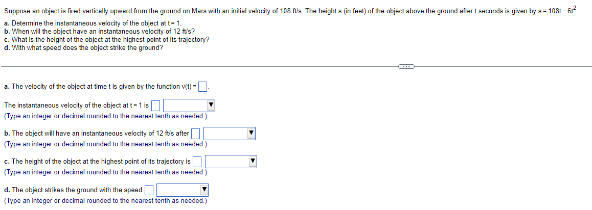 Solved Suppose an object is fired vertically upward from the | Chegg.com
