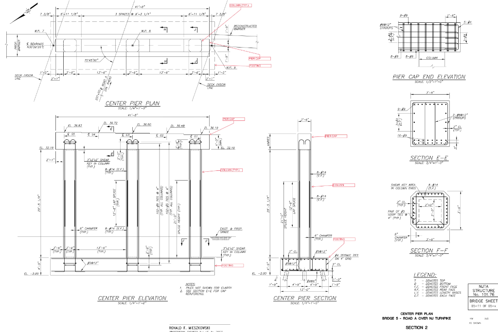 Solved Use the drawing of a bridge pier to calculate | Chegg.com