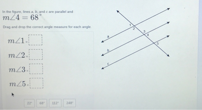 Solved In the figure, lines a, b, and c are parallel and | Chegg.com