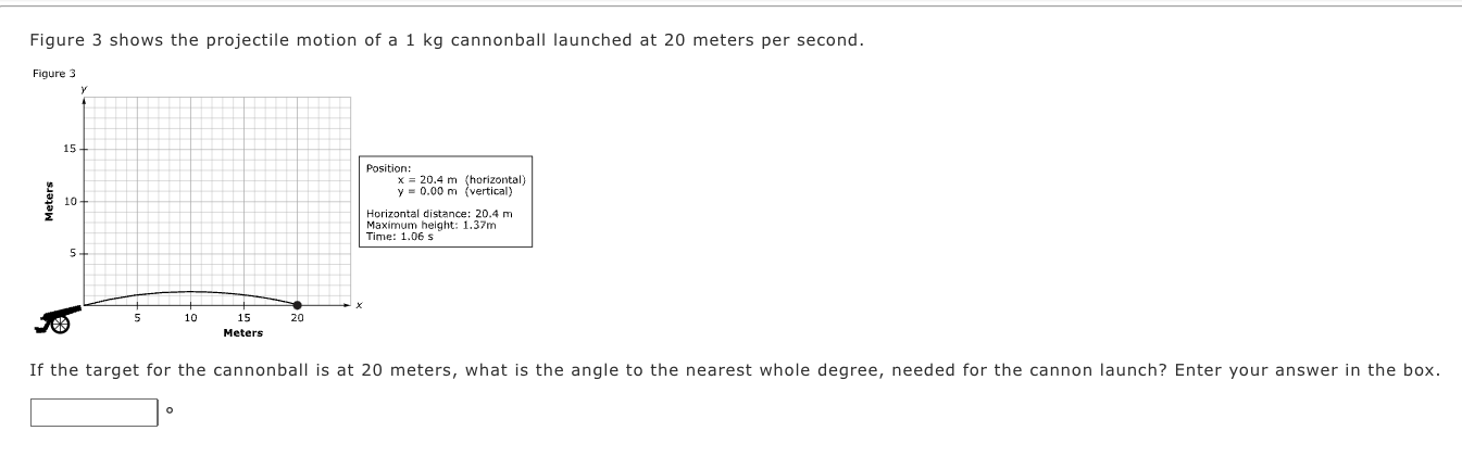 Solved Figure 3 ﻿shows the projectile motion of a 1kg | Chegg.com