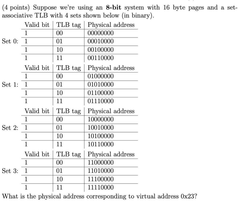 Solved (4 points) Suppose we're using an 8-bit system with | Chegg.com