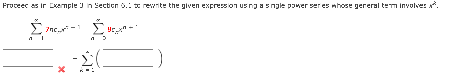 Solved Proceed as in Example 3 in Section 6.1 to rewrite the | Chegg.com