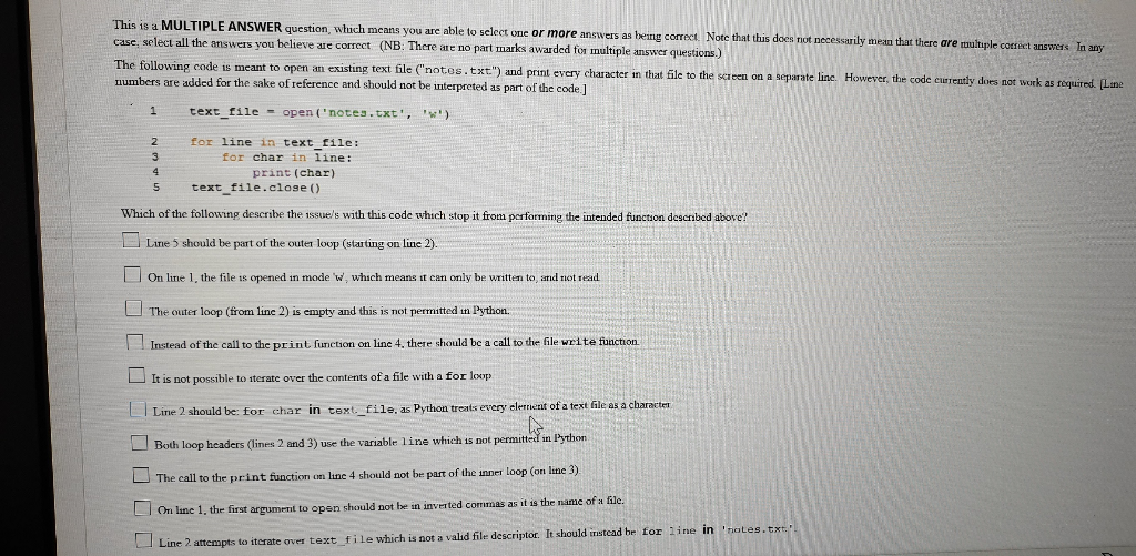 Solved This is a MULTIPLE ANSWER question, which means you | Chegg.com
