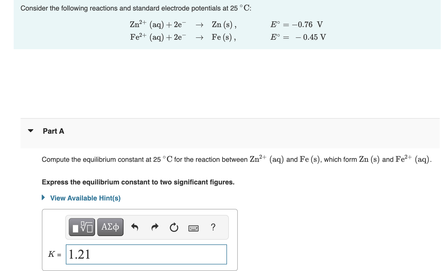 Solved Consider the following reactions and standard | Chegg.com
