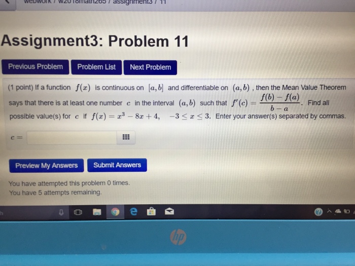 Solved Assignment3 Problem 11 Previous Problemproblem List 1272