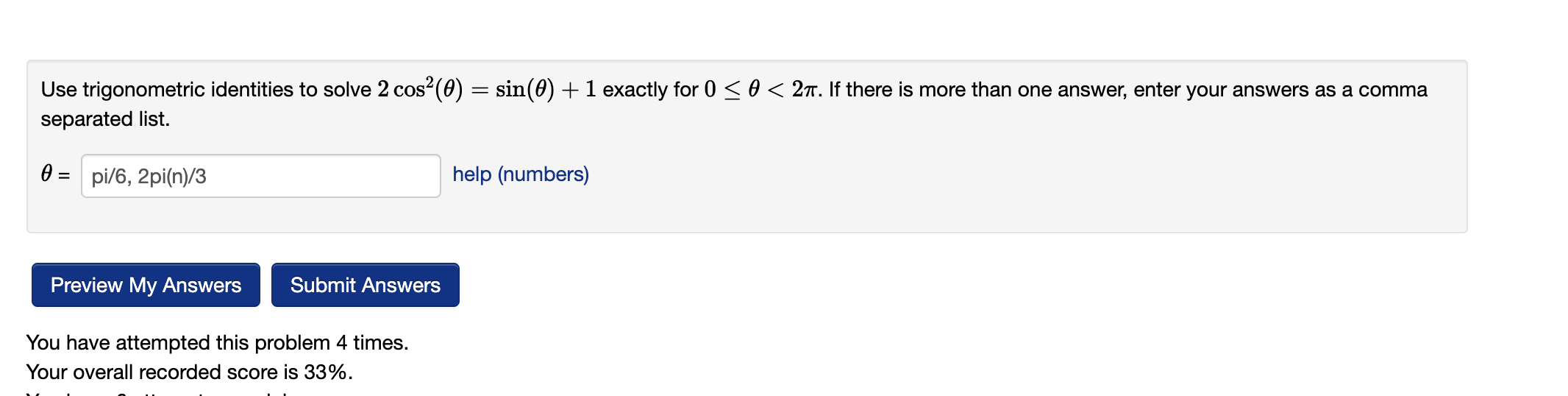 Solved Use trigonometric identities to solve | Chegg.com