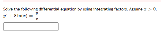 Solved Solve the following differential equation by using | Chegg.com