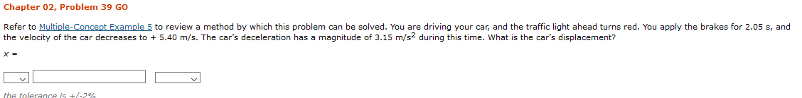 Solved Chapter 02, Problem 39 GO Refer to Multiple-Concept | Chegg.com