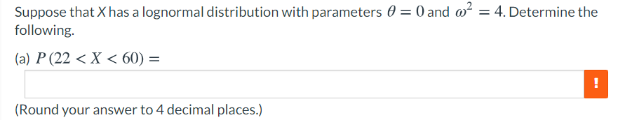 Solved Suppose That X Has A Lognormal Distribution With