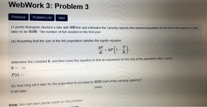 Solved WebWork 3: Problem 1 Problem List Next Previous (1 | Chegg.com