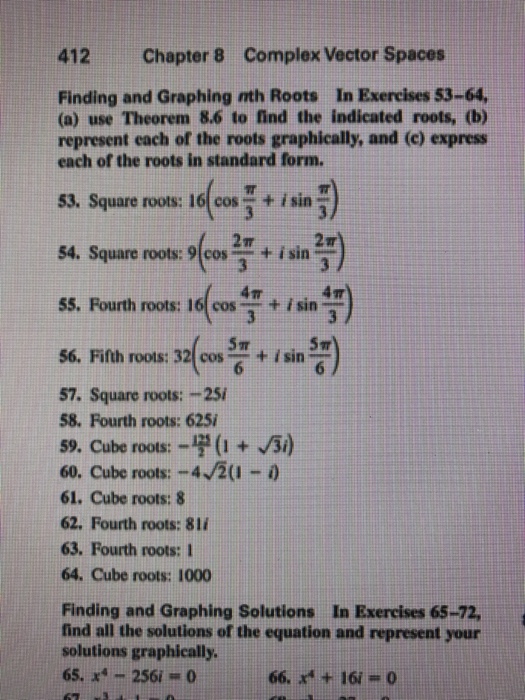 Solved 412 Chapter 8 Complex Vector Spaces Finding and | Chegg.com