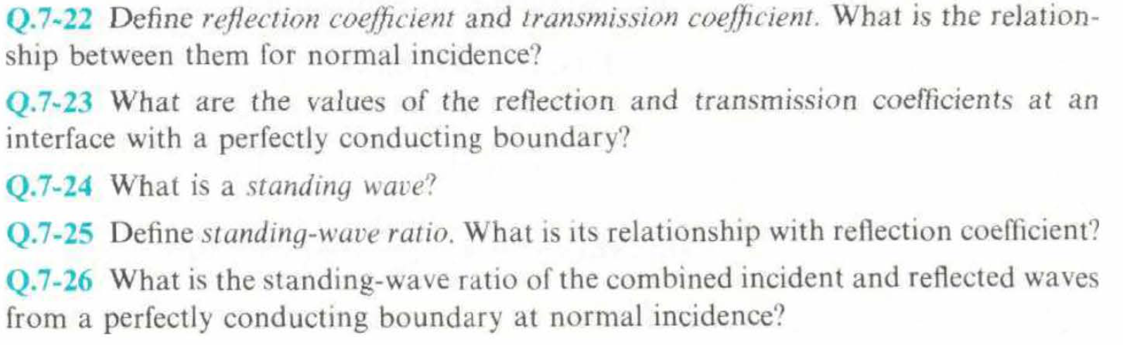 Solved Q.7 22 Define reflection coefficient and transmission | Chegg.com