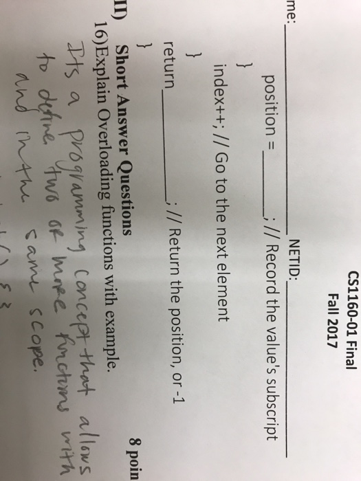 Solved Output: II) Fill in the missing parts of the Program | Chegg.com
