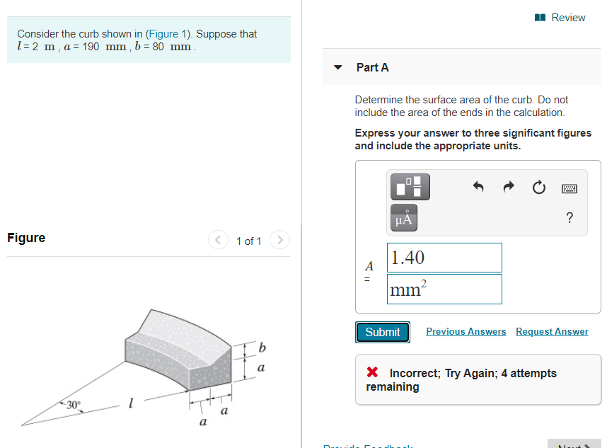 Solved Review Consider the curb shown in (Figure 1). Suppose | Chegg.com