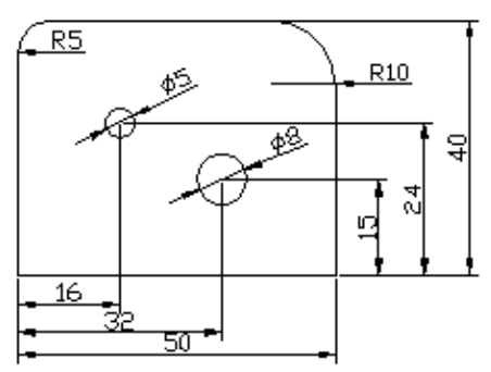 Solved R5 R10 40 24 15 16 32 50 1. Write CNC program | Chegg.com