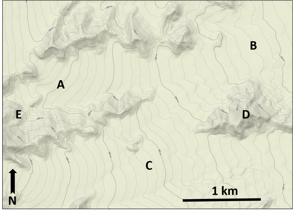 Solved Question 1 Determine the contour interval of the map. | Chegg.com