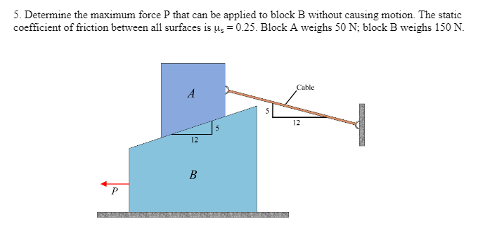 Solved Determine The Maximum Force P That Can Be Applied To