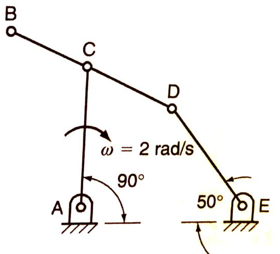 Solved For the mechanism shown, calculate linear velocity of | Chegg.com